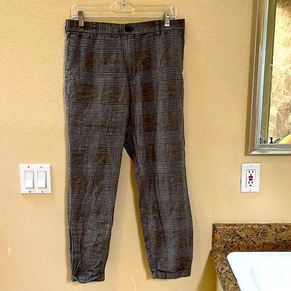 H&M | Pants & Jumpsuits | Hm Womens Skinny Fit Coupe Moulante Plaid ...